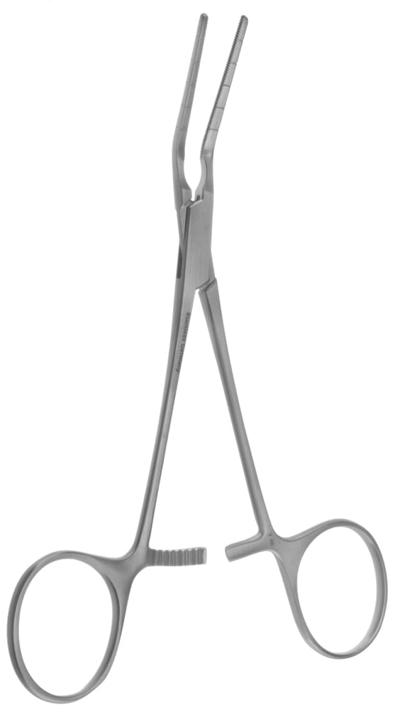 5 1/4" Cooley Pediatric Clamp - straight shanks angled jaw - BOSS ...