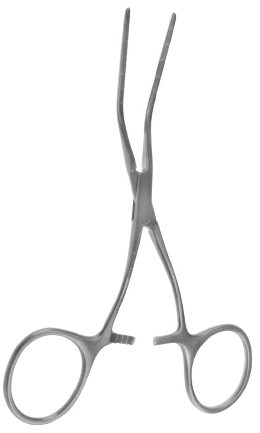 5" Castaneda Clamp - curved shanks angled jaw 30° - BOSS Surgical ...