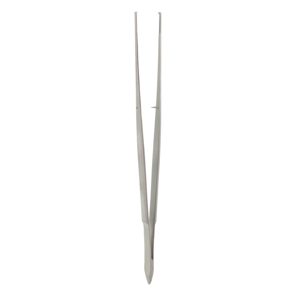 8" Cushing Tissue Forceps - 1x2 teeth straight scraper end - BOSS Surgical Instruments