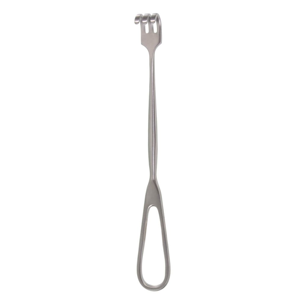 8 3/4" Volkman Retractor - USA 3 prong blunt - BOSS Surgical Instruments