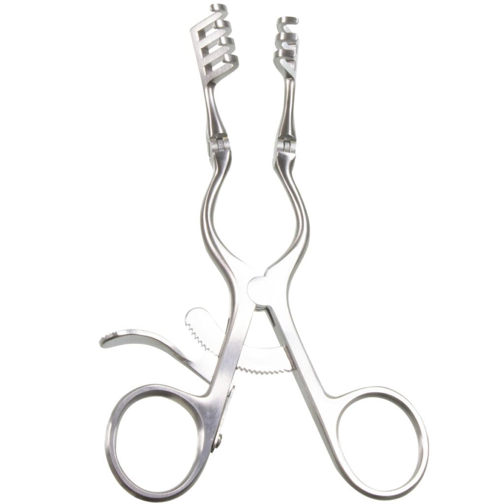 5 1/2" Weitlaner Retractor - w/hinged arms 3x4 blunt prongs - BOSS ...