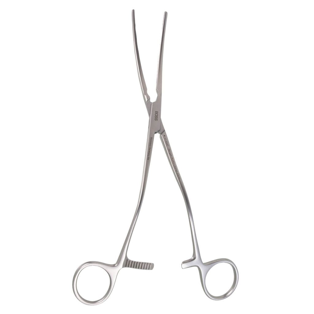 9" Zanger Abdominal Aorta Clamp - acutely curved shanks - BOSS Surgical ...
