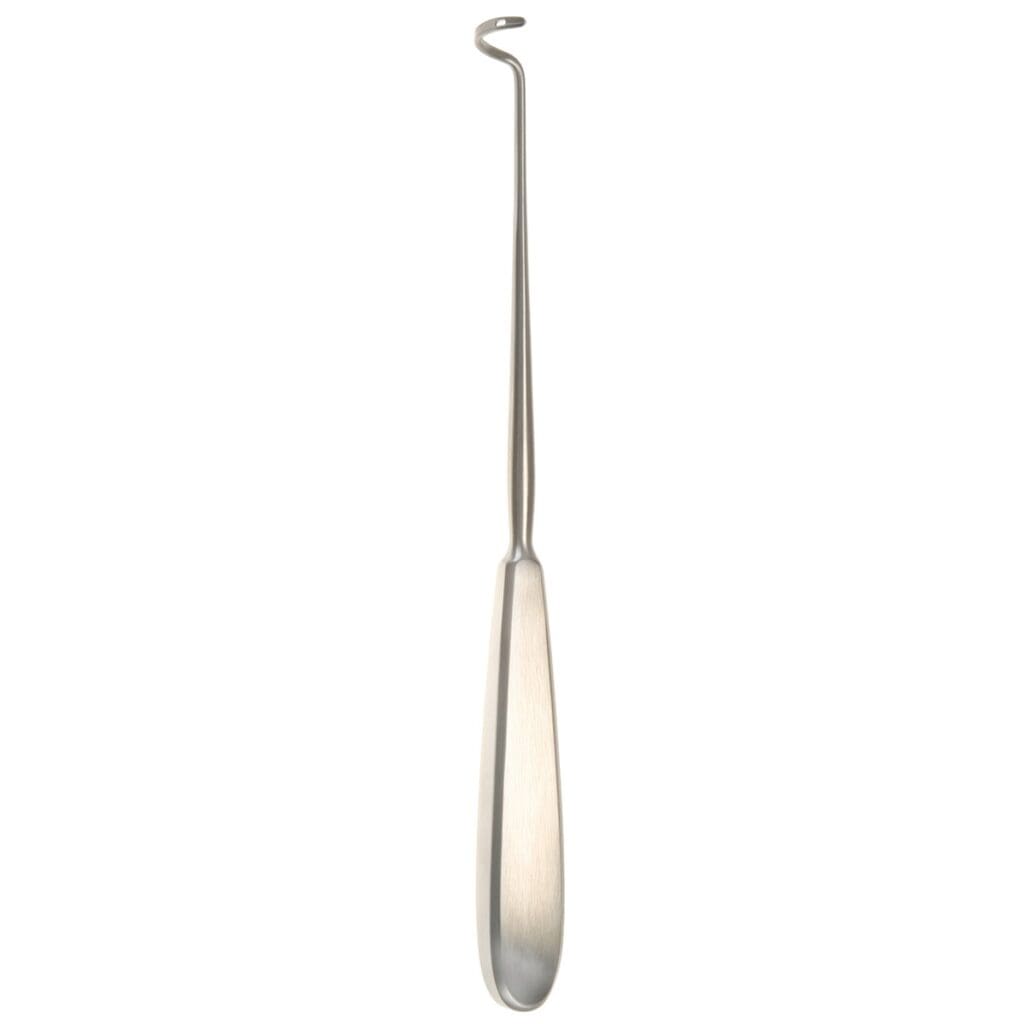 8" Deschamps Ligature Carrier - bl right - BOSS Surgical Instruments