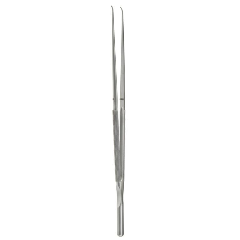 10" FineTouch Forceps - round handle curved - BOSS Surgical Instruments
