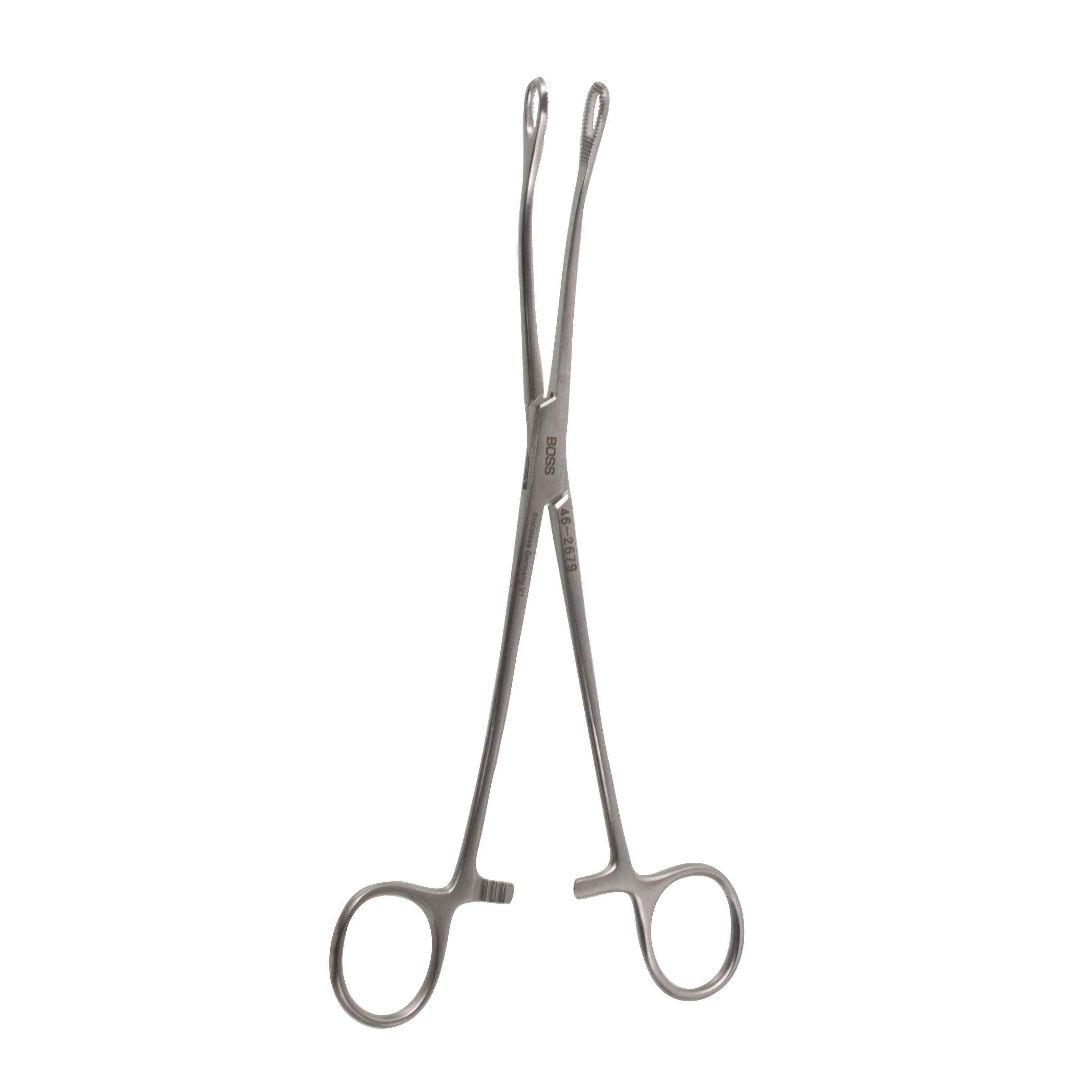 Laufe Uterine Polyp, Forceps, curved, 8", serr - BOSS Surgical Instruments