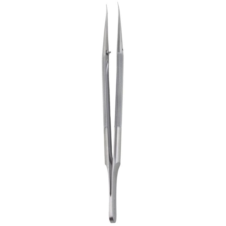 Micro Forceps, 8mm round handle, curved tip, 7" - BOSS Surgical Instruments