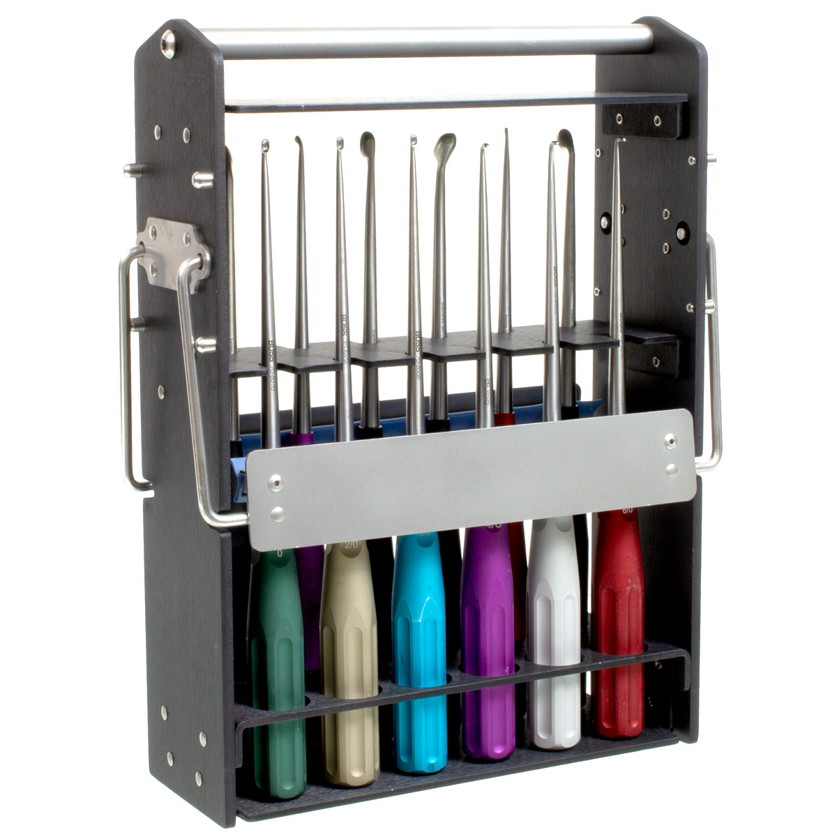 Curette Storage Rack – 12 each for 9″ and 10″ lengths | | BOSS Instruments