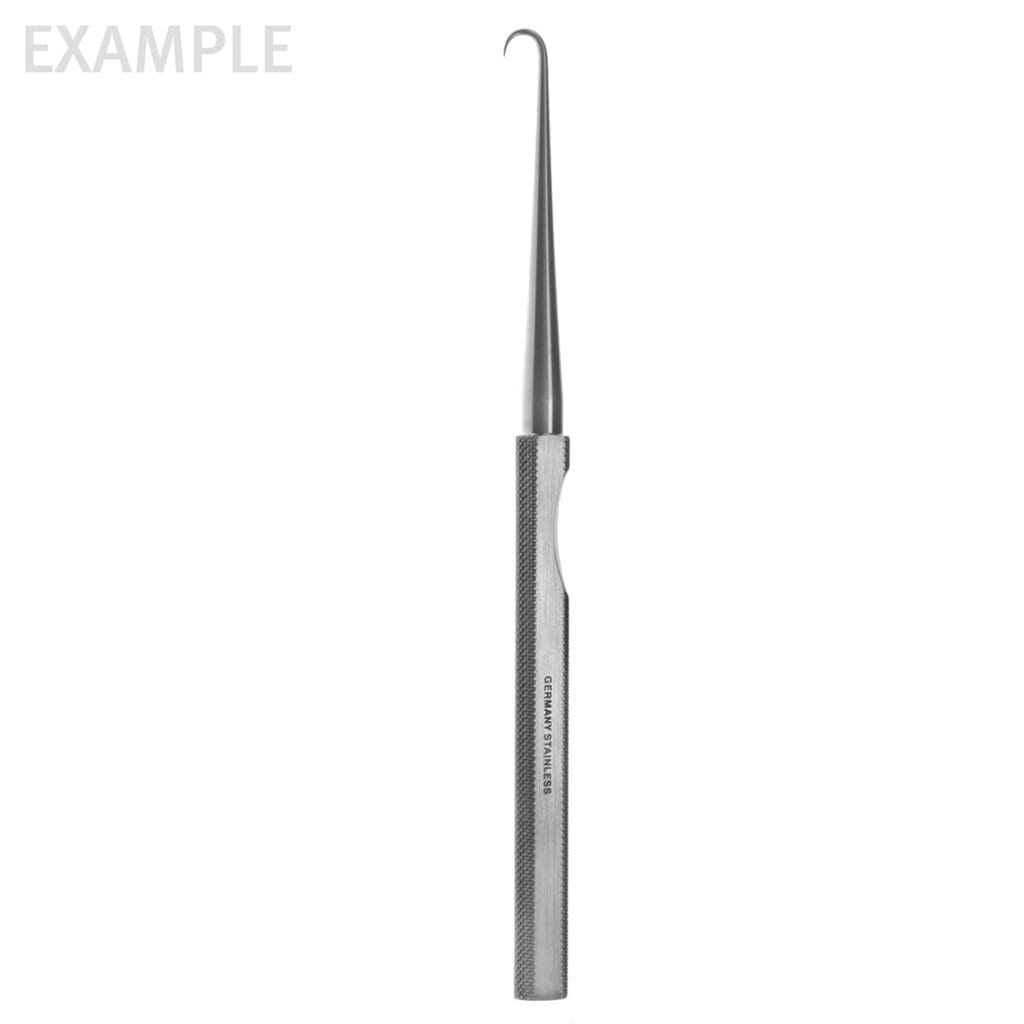 6" Mannerfelt Hook - large single blunt - BOSS Surgical Instruments