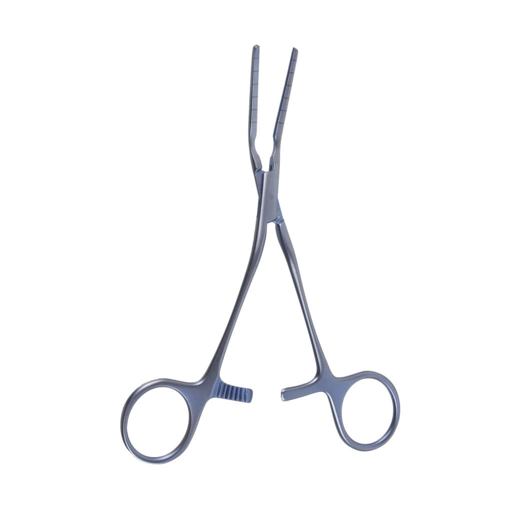 6 3/8" Cooley Clamp - Titanium 30° Angled - BOSS Surgical Instruments