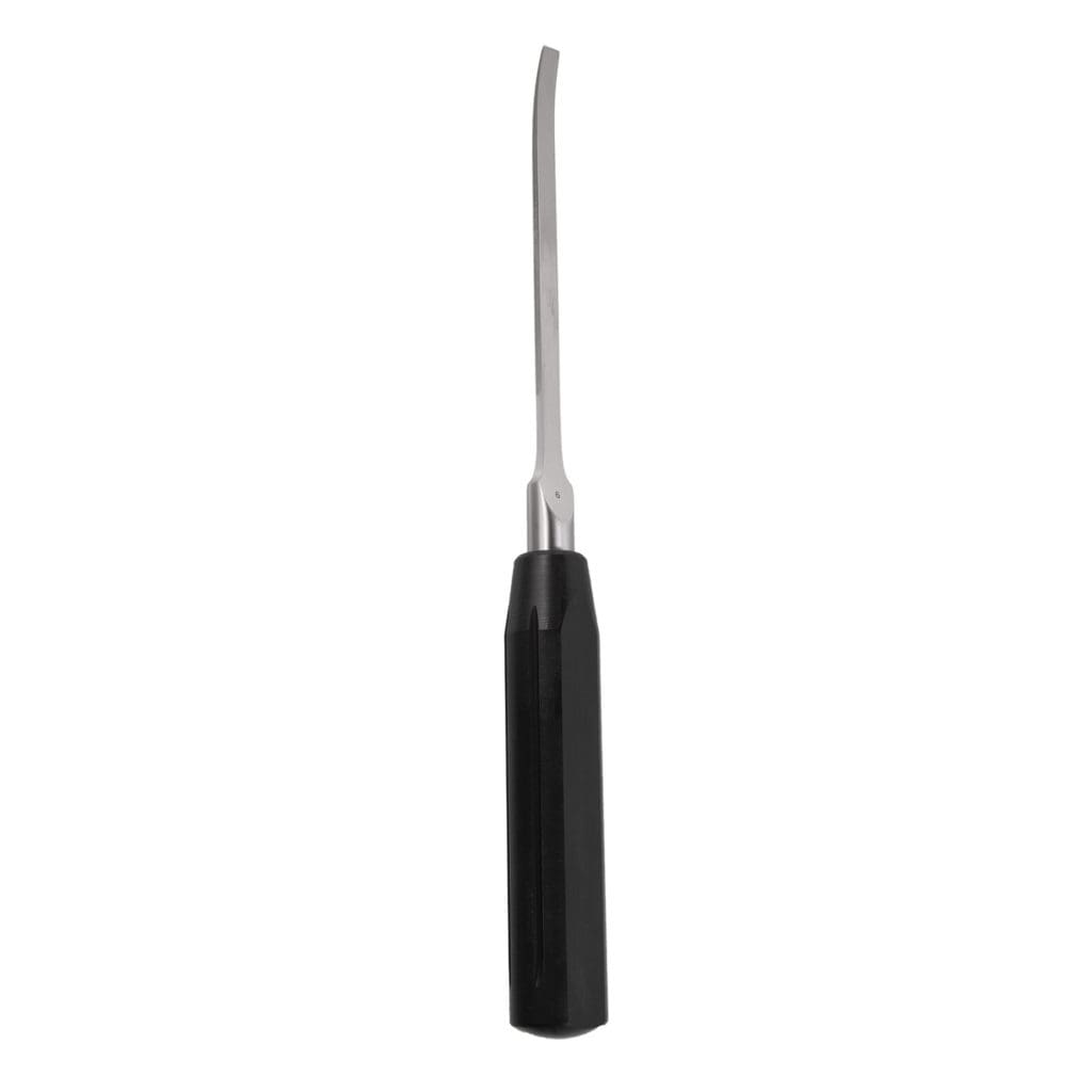 Black Handled Osteotome 6mm (1/4") Curved, OL 270mm (10-3/4") - BOSS ...
