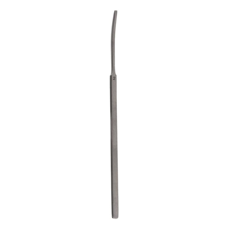 5 1/8" Swiss Osteotome curved 2mm edge - BOSS Surgical Instruments