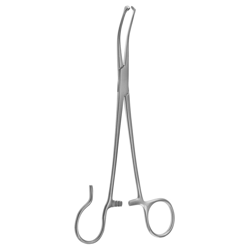 7 1/2" Colver Tonsil Seizing Forceps Curved - BOSS Surgical Instruments
