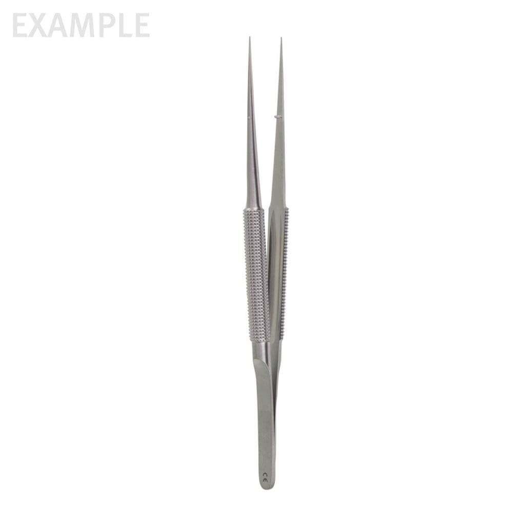 15cm Forceps - .3mm tip curved 8mm dia - BOSS Surgical Instruments