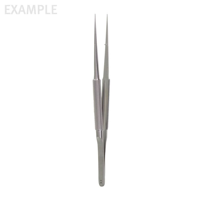 15cm Forceps - .3mm tip curved 8mm dia - BOSS Surgical Instruments